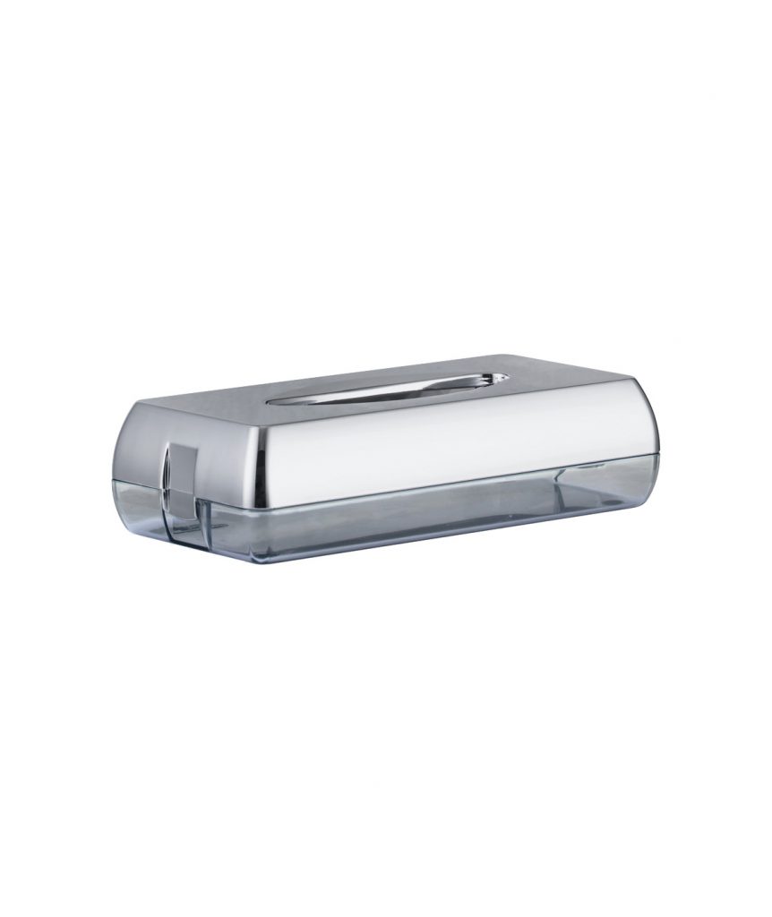 687 Transparent/Chrome - FACIAL TISSUE DISPENSER | Mar Plast