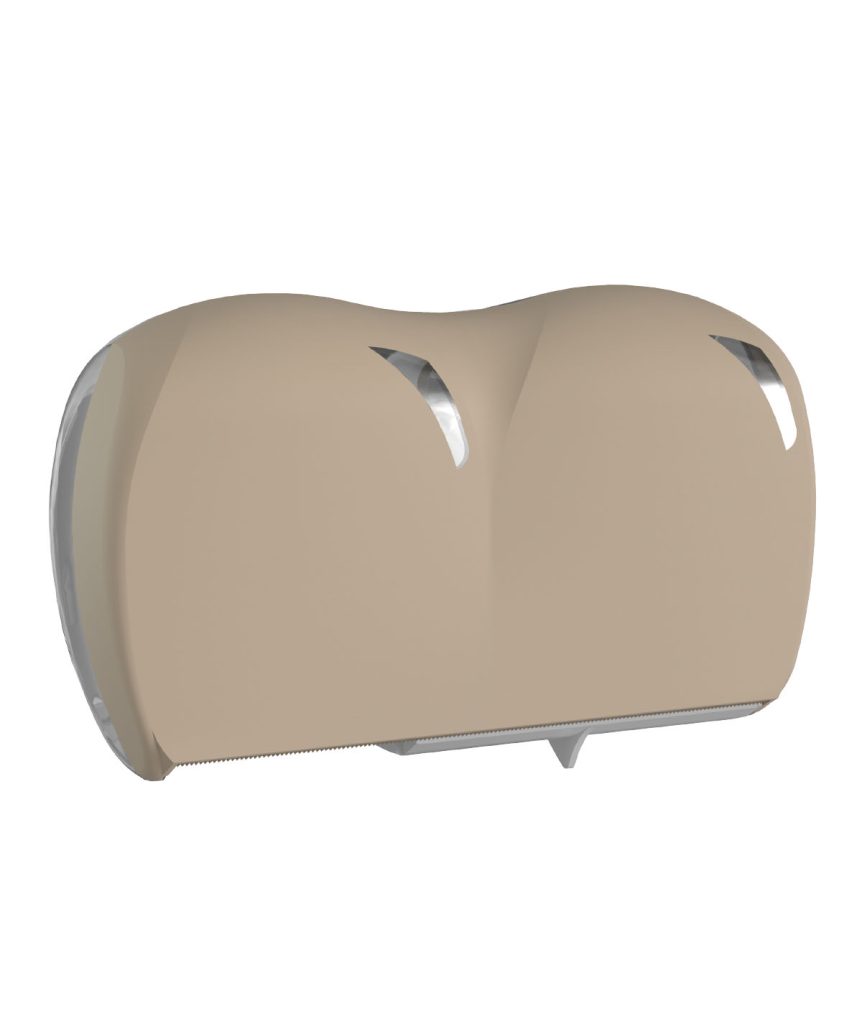 958 Sand - DISPENSER DOPPIO PER CARTA IGIENICA- Midi Jumbo | Mar Plast
